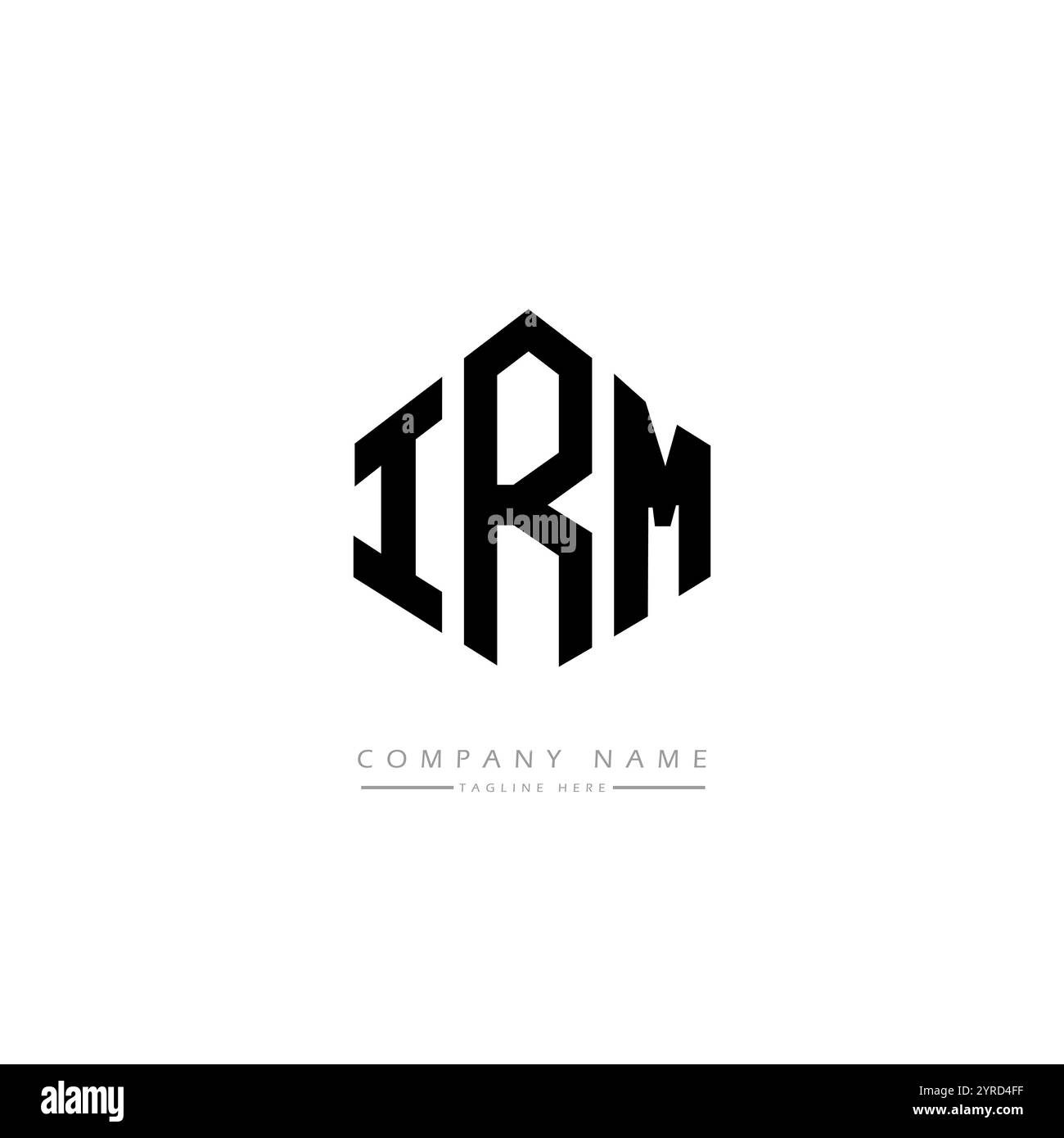 IRM letter logo design with polygon shape. IRM polygon and cube shape ...