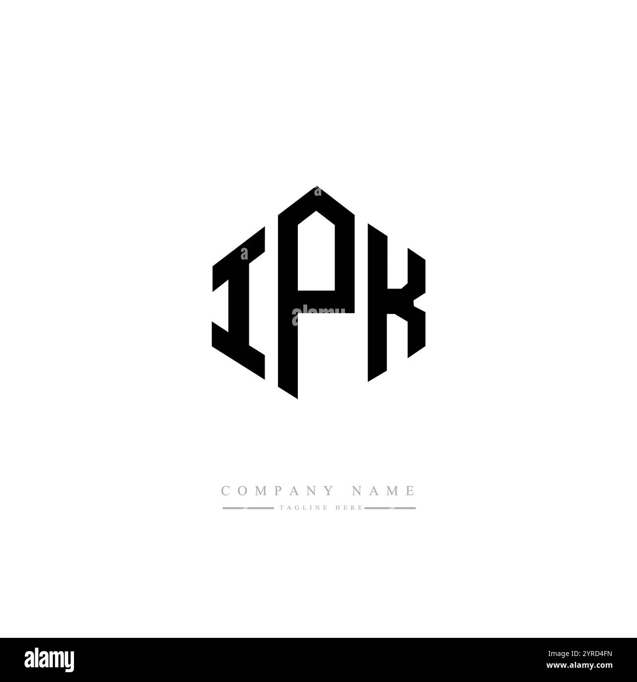 IPK letter logo design with polygon shape. IPK polygon and cube shape ...