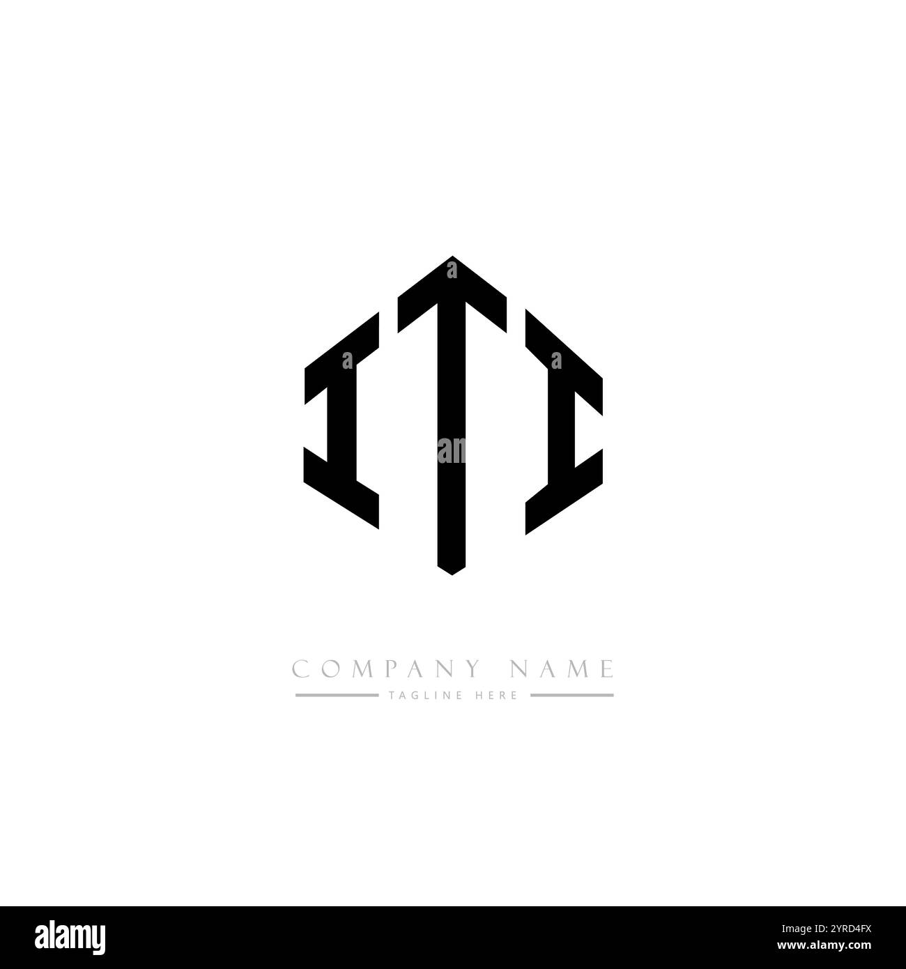 ITI letter logo design with polygon shape. ITI polygon and cube shape ...