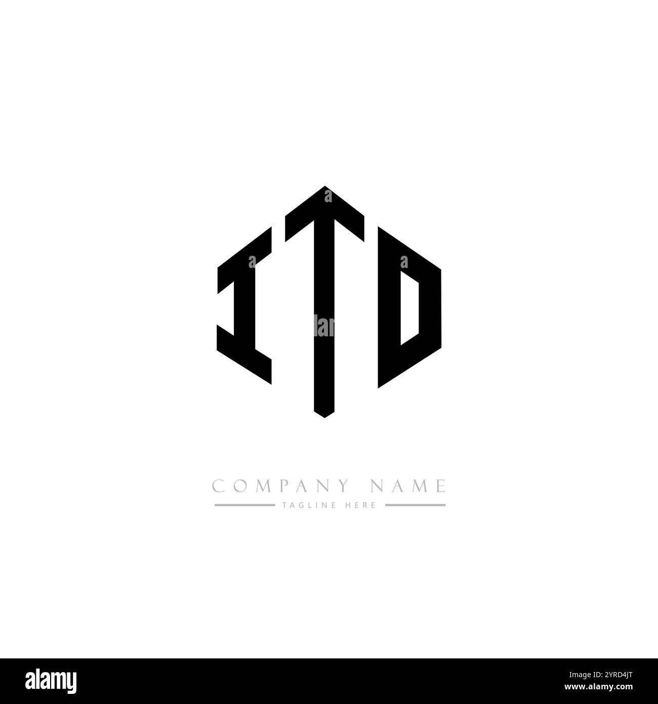 ITO letter logo design with polygon shape. ITO polygon and cube shape ...