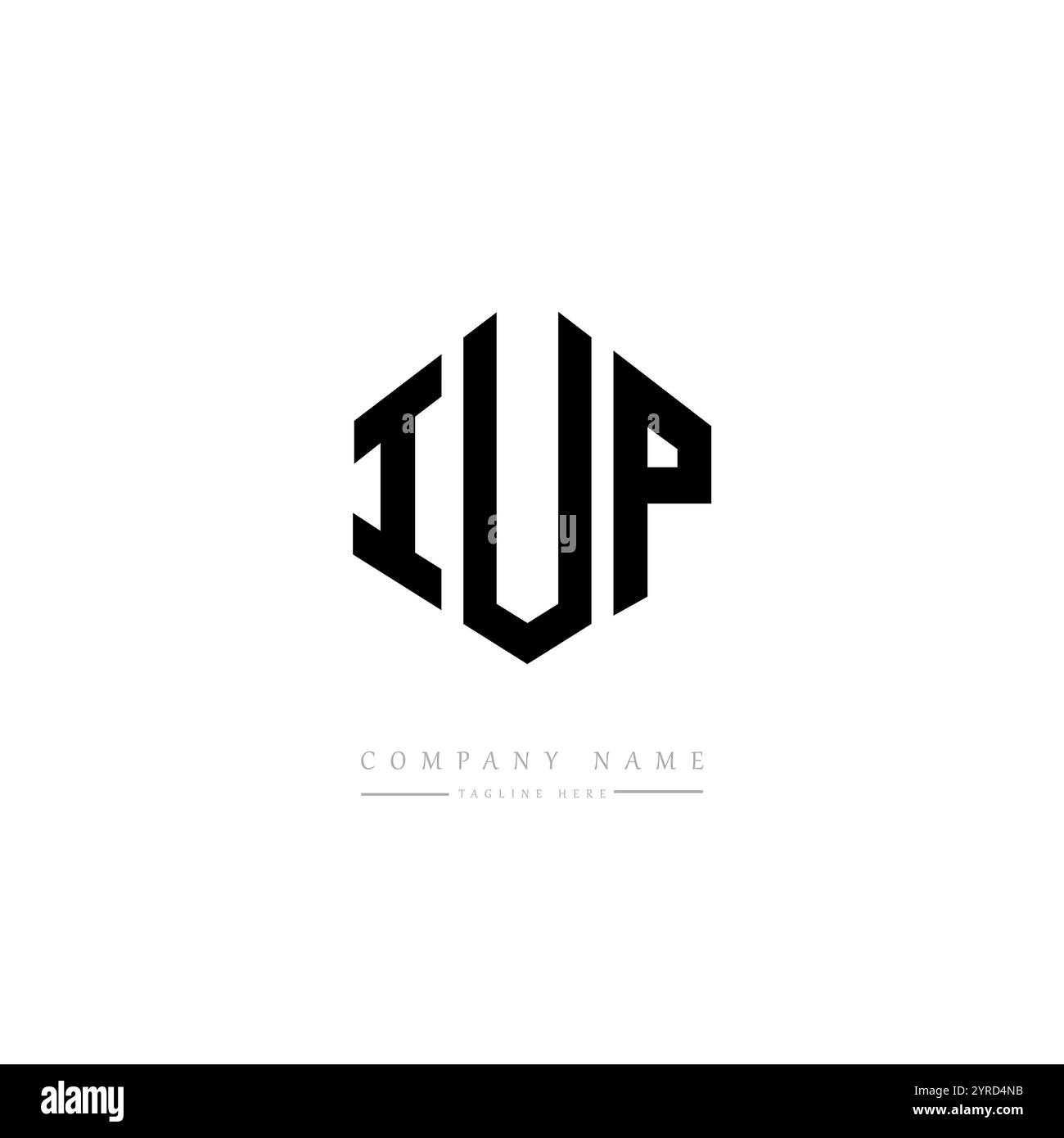 IUP letter logo design with polygon shape. IUP polygon and cube shape ...