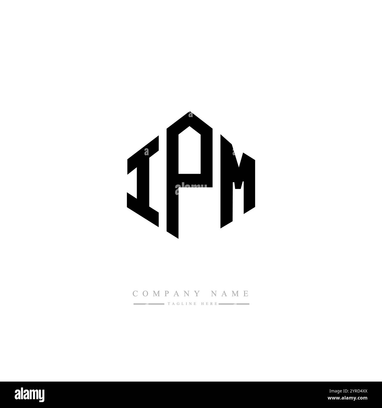 IPM letter logo design with polygon shape. IPM polygon and cube shape ...