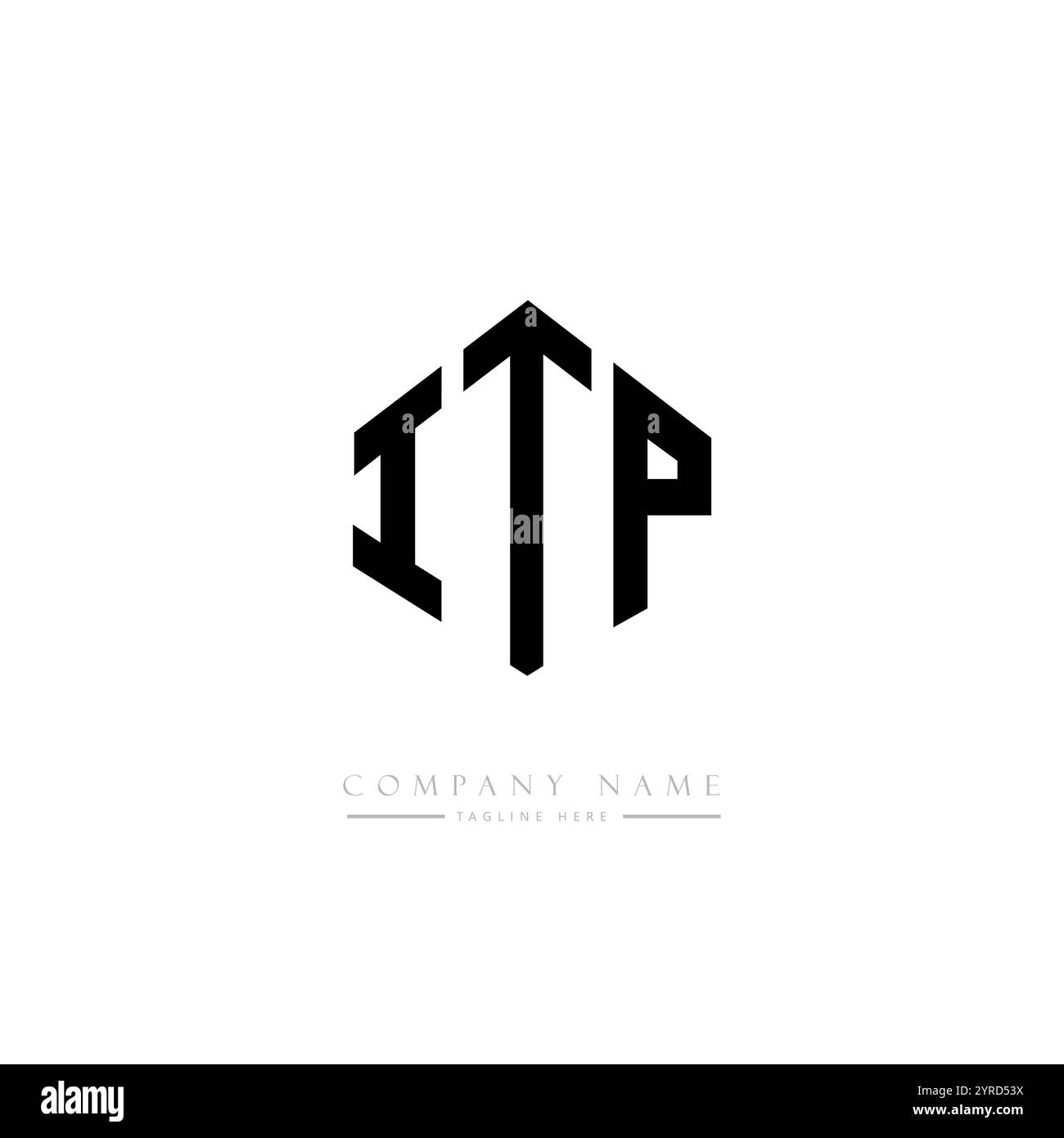 ITP letter logo design with polygon shape. ITP polygon and cube shape ...