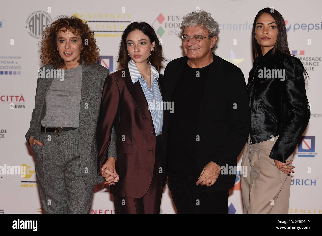 Naples, Italy. 03rd Dec, 2024. Valeria Golino, Matilda De Angelis ...