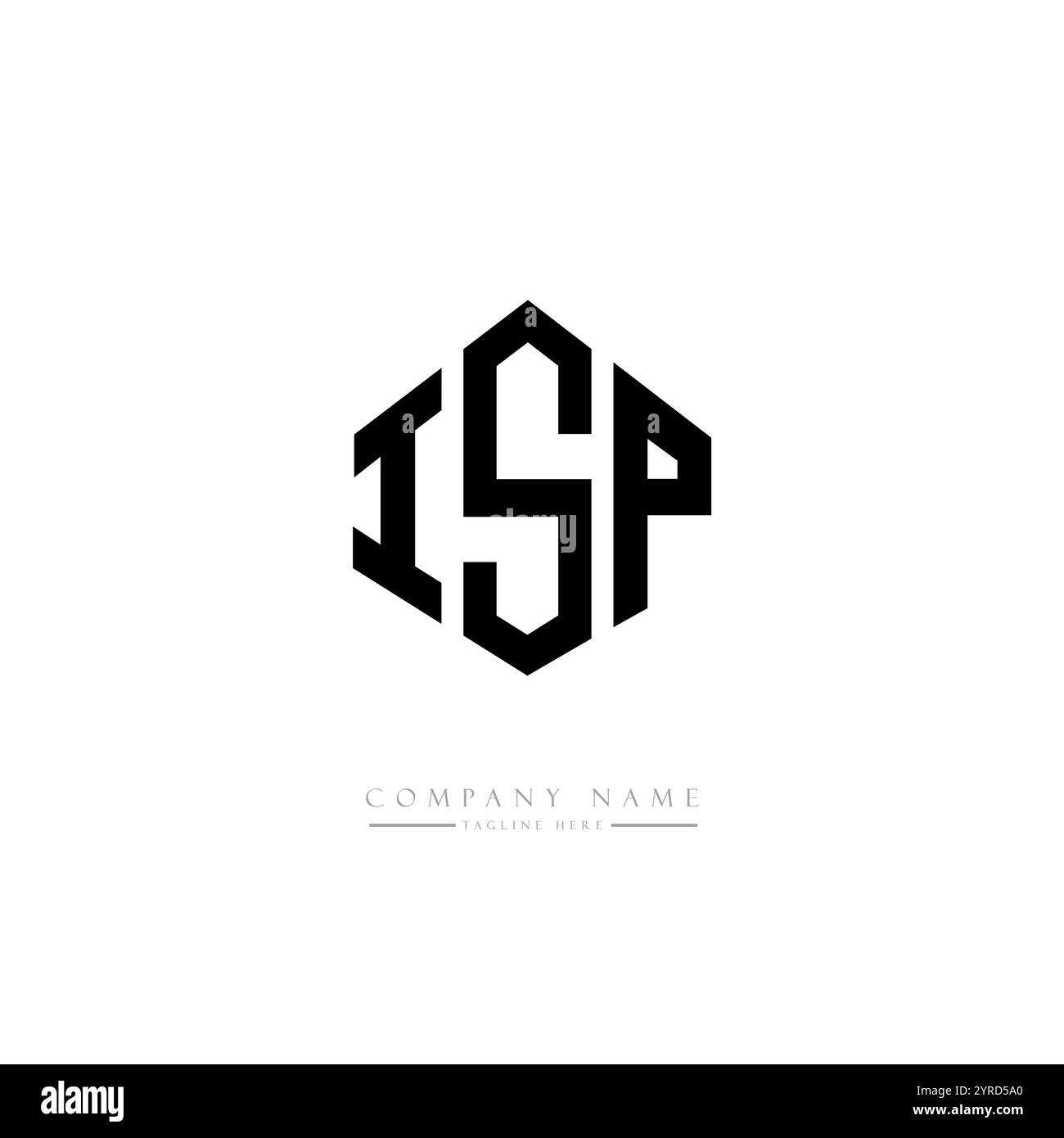 ISP letter logo design with polygon shape. ISP polygon and cube shape ...
