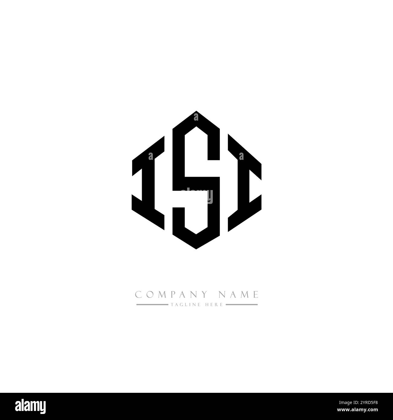 ISI letter logo design with polygon shape. ISI polygon and cube shape ...