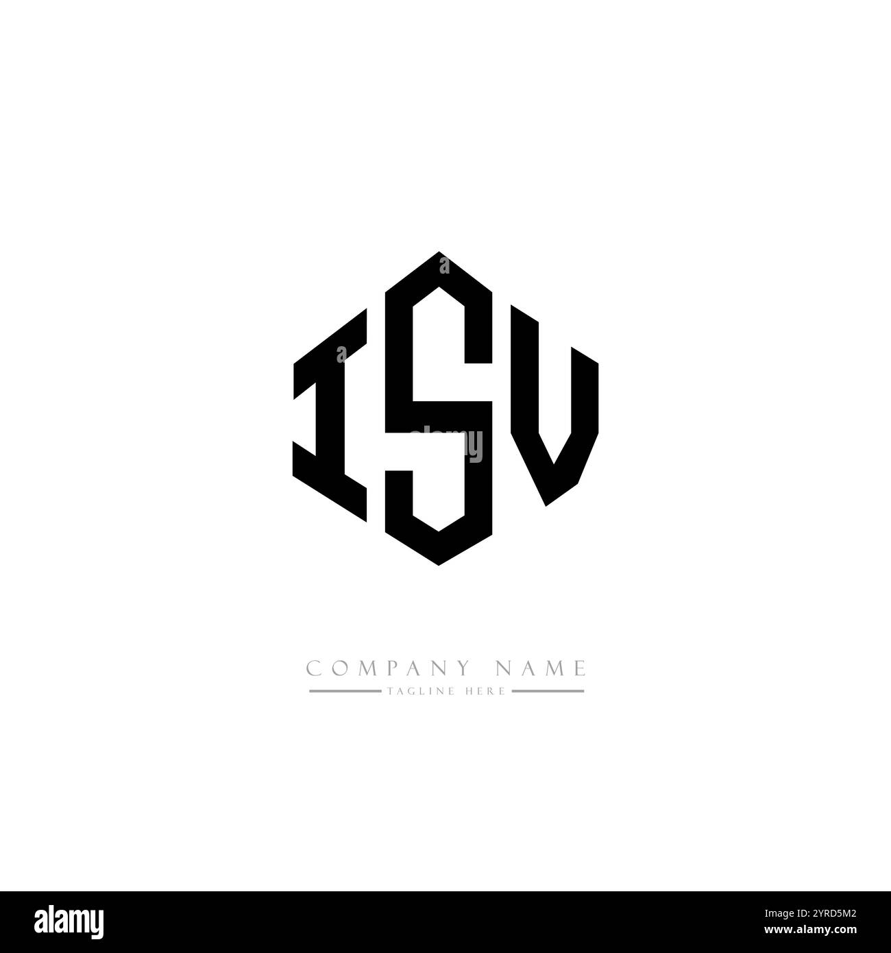 ISV letter logo design with polygon shape. ISV polygon and cube shape ...