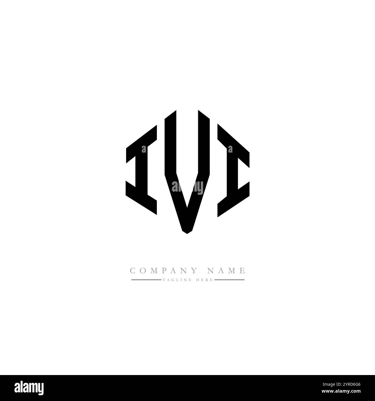 IVI letter logo design with polygon shape. IVI polygon and cube shape ...