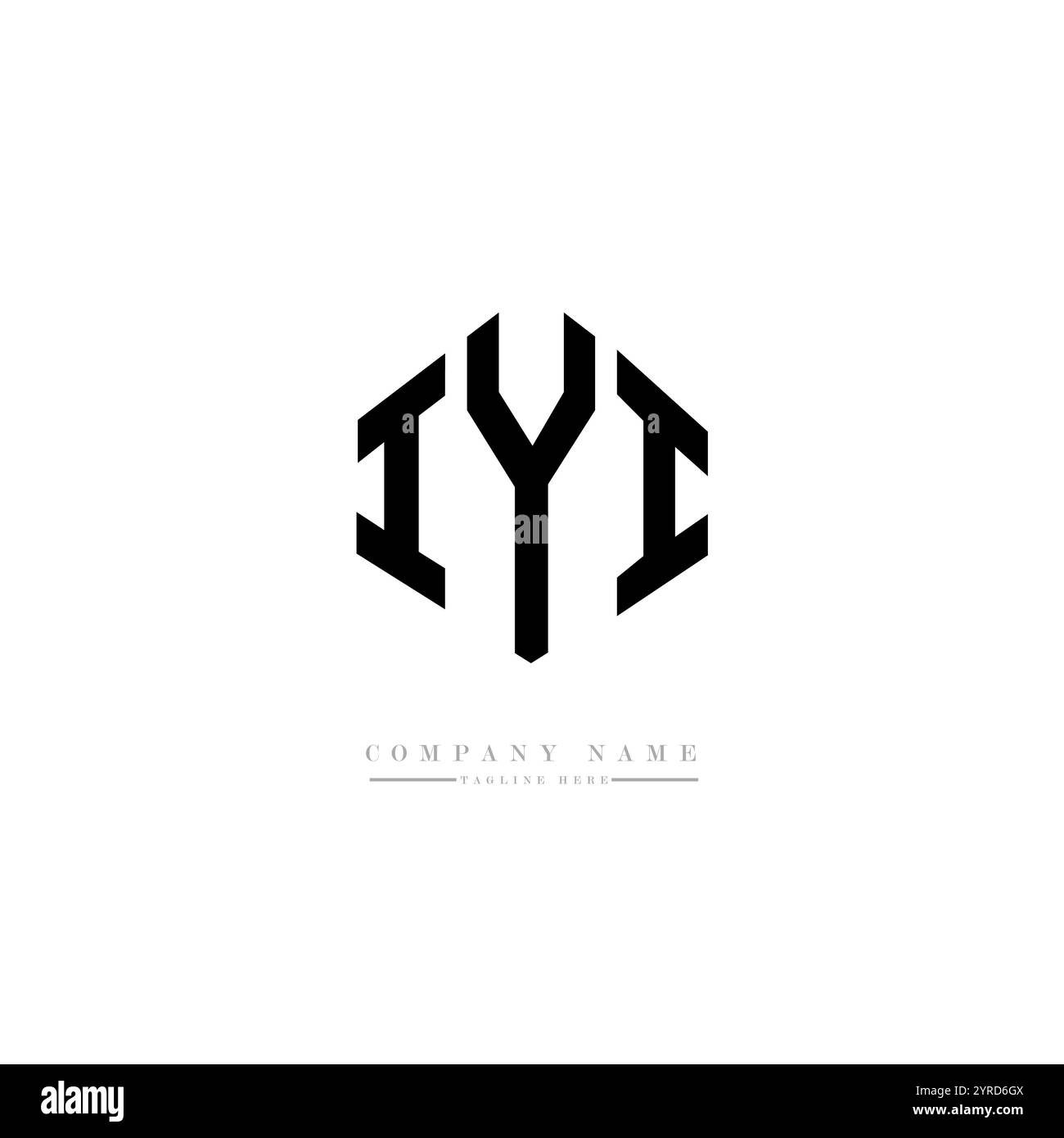 IYI letter logo design with polygon shape. IYI polygon and cube shape ...