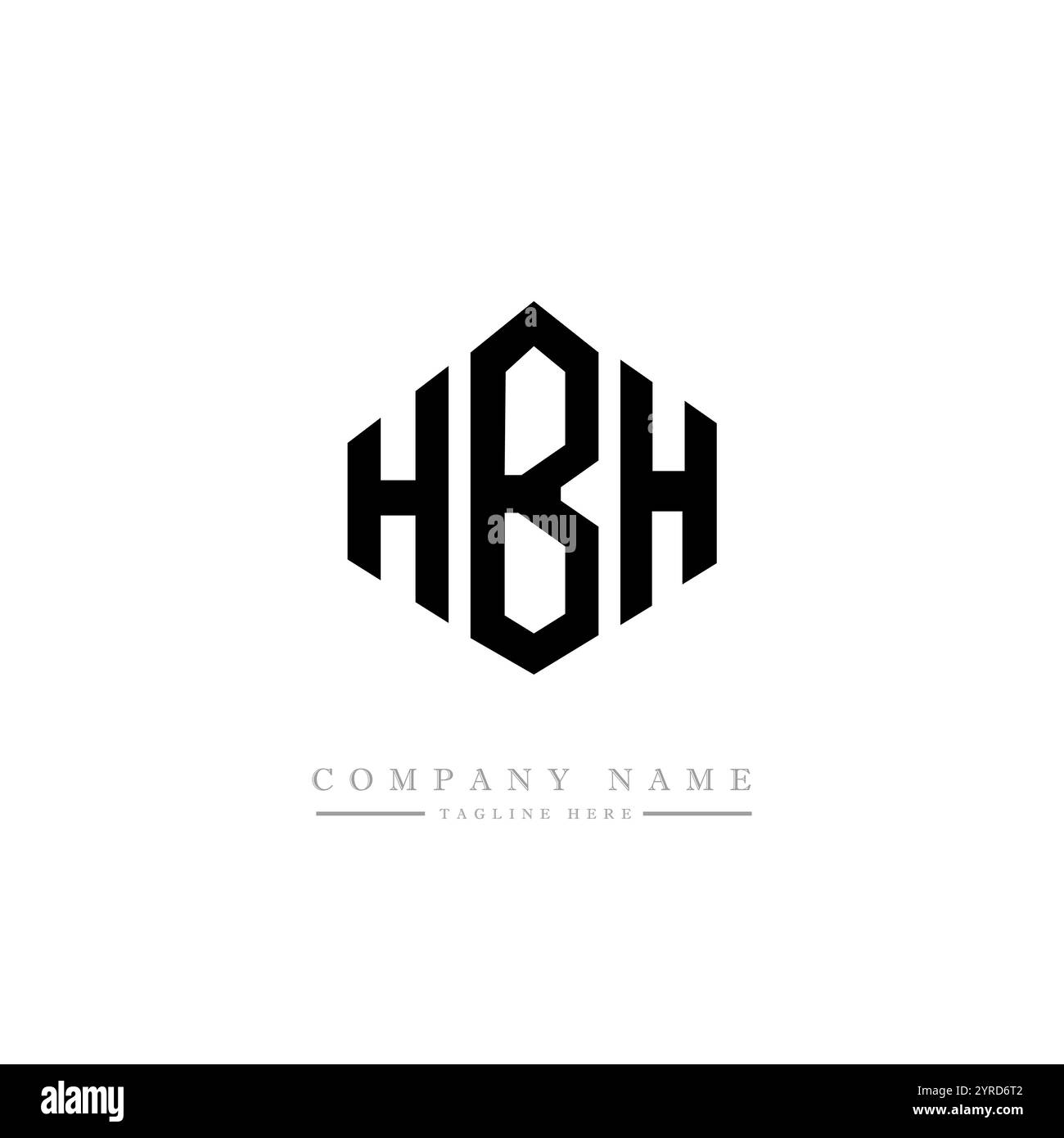 HBH letter logo design with polygon shape. HBH polygon and cube shape ...