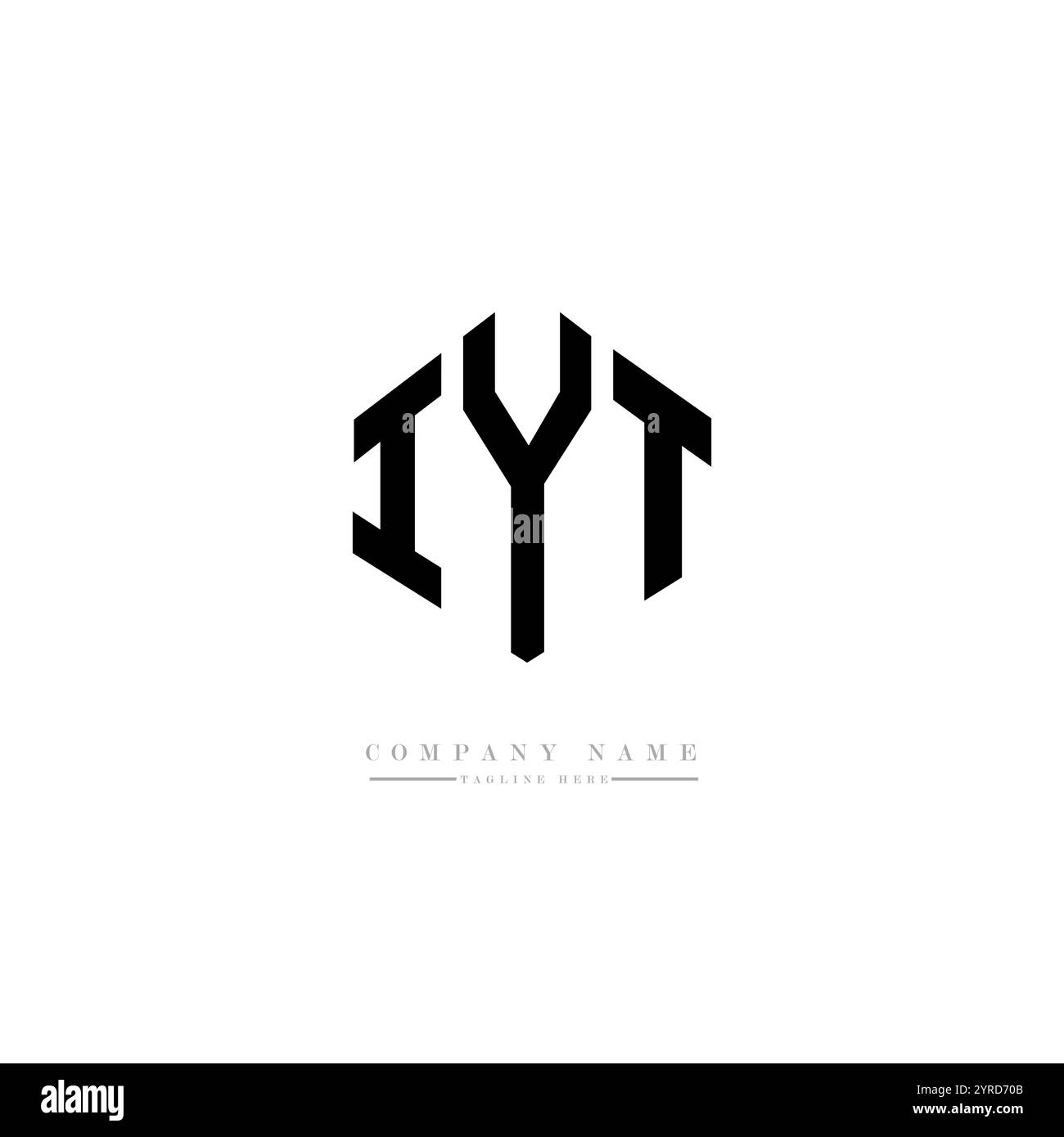 IYT letter logo design with polygon shape. IYT polygon and cube shape ...