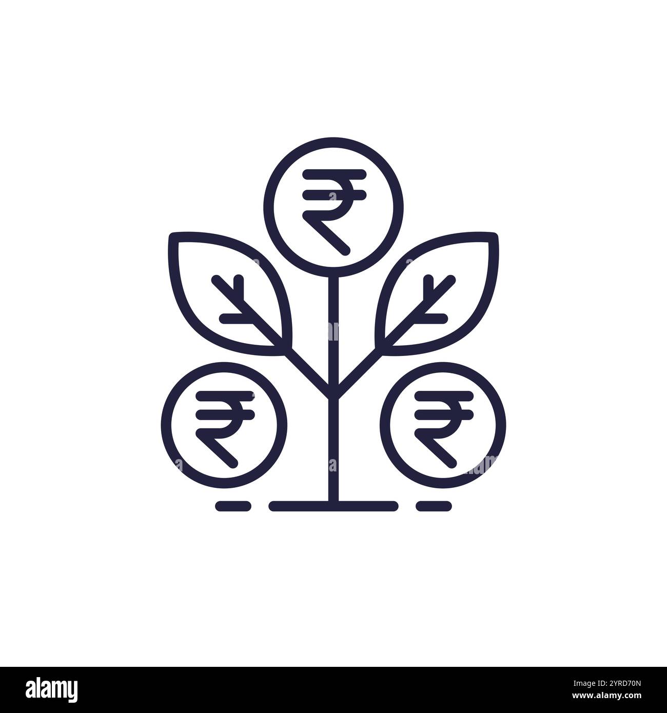 Rupee tree Stock Vector Images - Alamy
