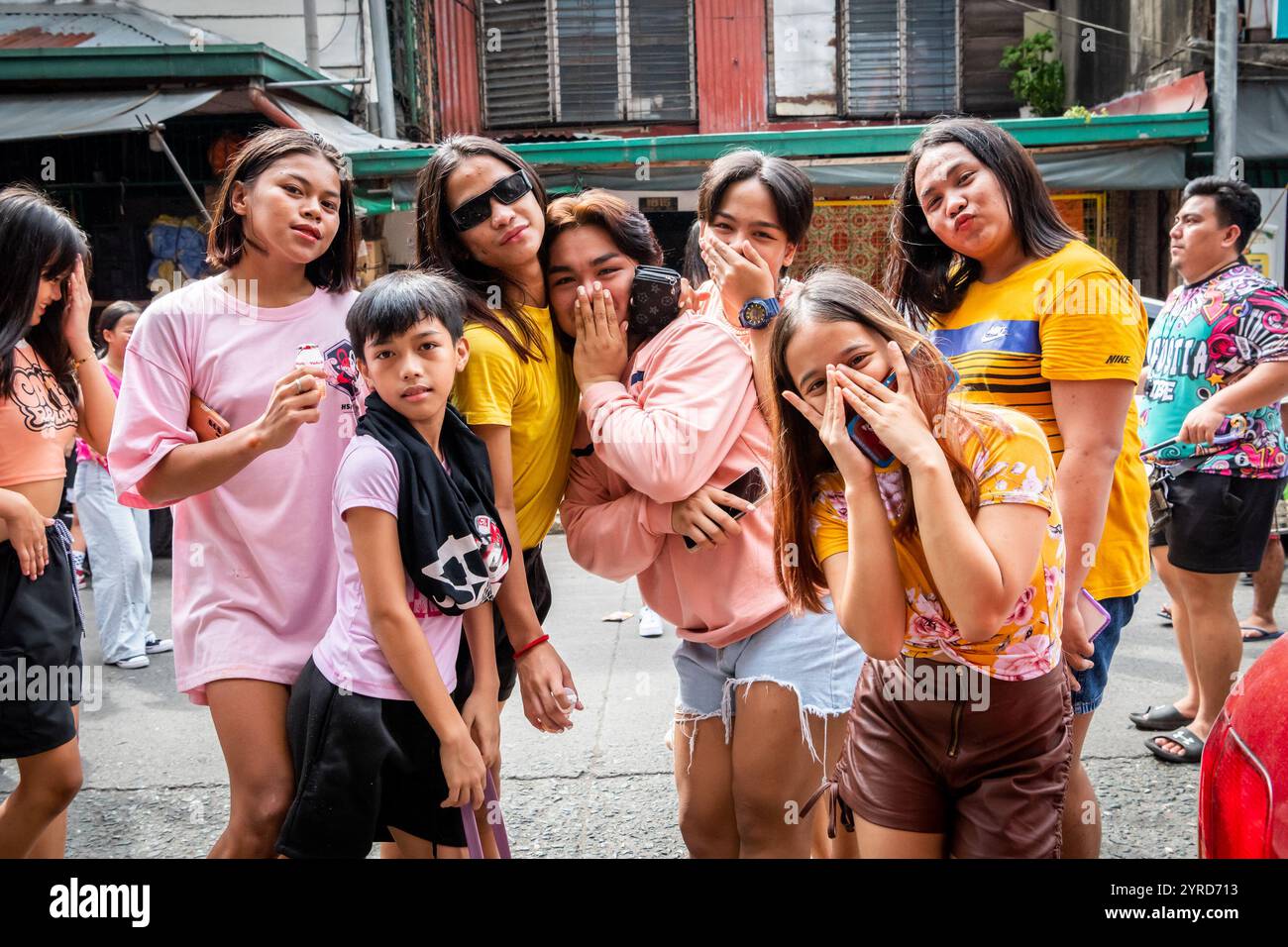Crowds of cute Filipino children all happily pose and smile for the ...