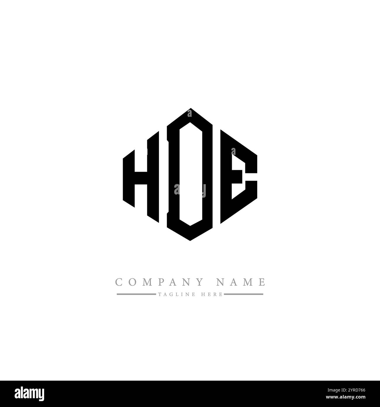 HDE letter logo design with polygon shape. HDE polygon and cube shape ...