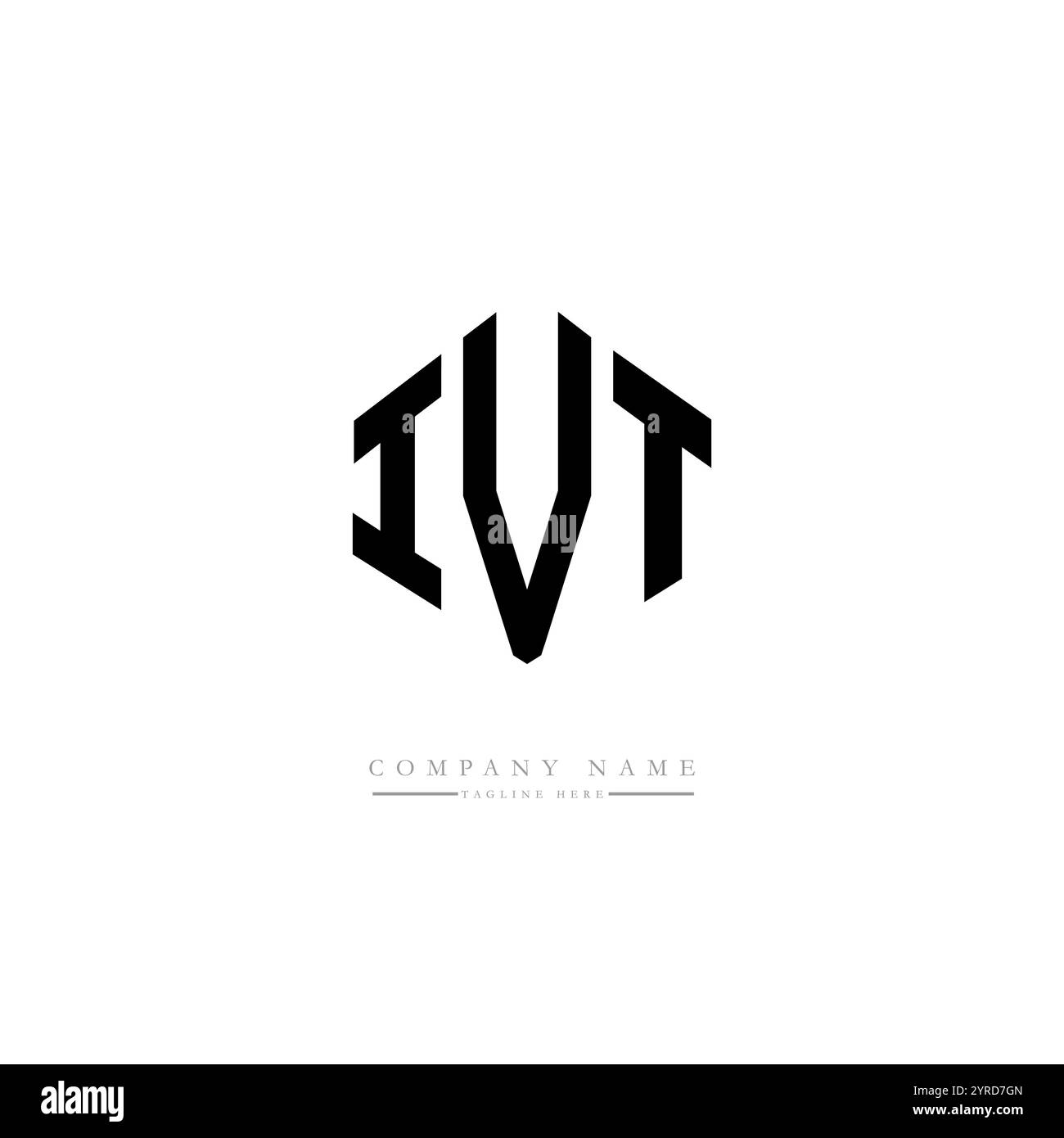 IVT letter logo design with polygon shape. IVT polygon and cube shape logo design. IVT hexagon ...