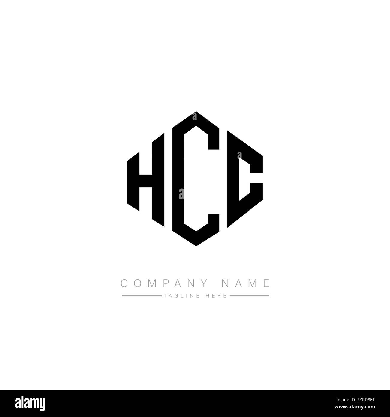 HCC letter logo design with polygon shape. HCC polygon and cube shape ...
