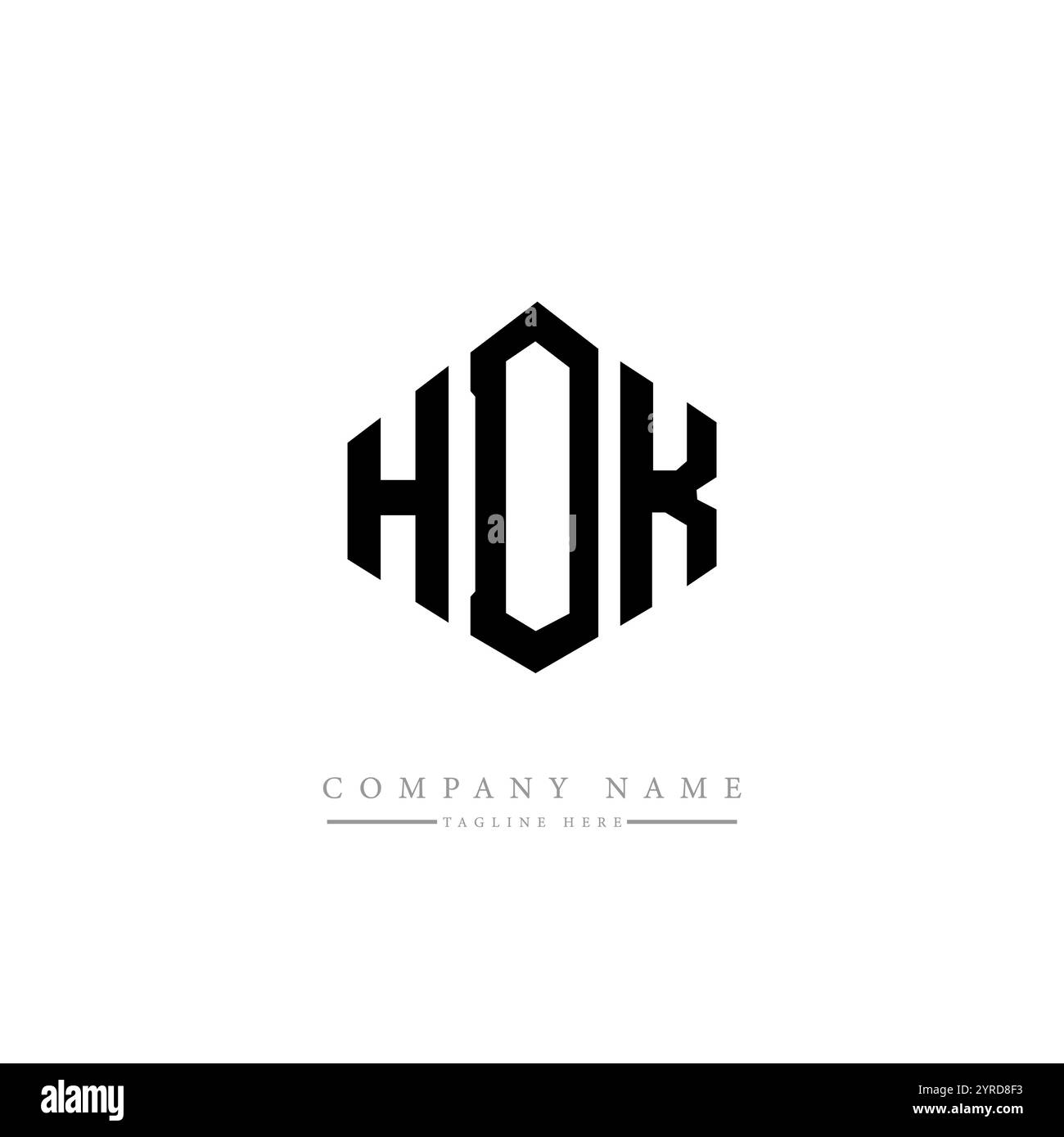 HDK letter logo design with polygon shape. HDK polygon and cube shape ...