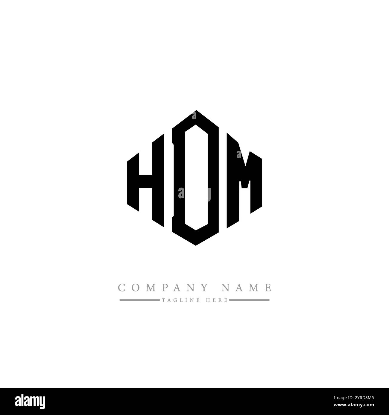 HDM letter logo design with polygon shape. HDM polygon and cube shape ...