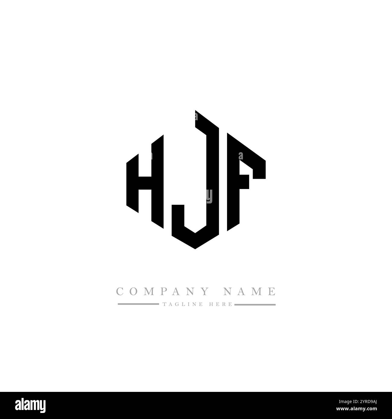 HJF letter logo design with polygon shape. HJF polygon and cube shape logo design. HJF hexagon ...