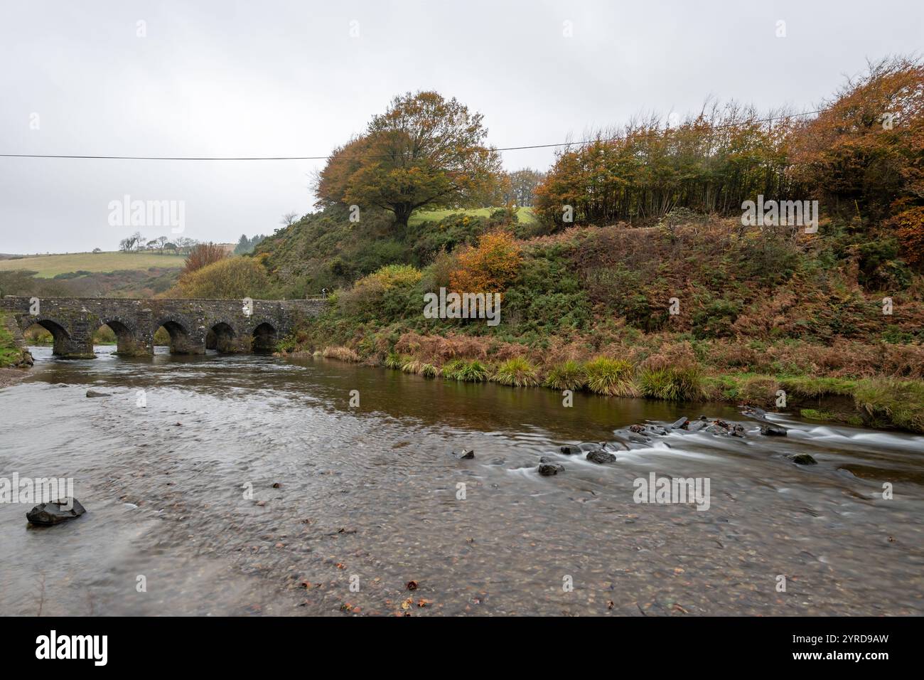 Photo of the autumn colours at Landacre bridge in Exmoor National Park ...