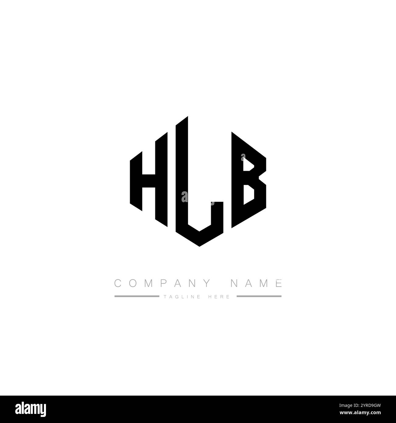 HLB letter logo design with polygon shape. HLB polygon and cube shape ...