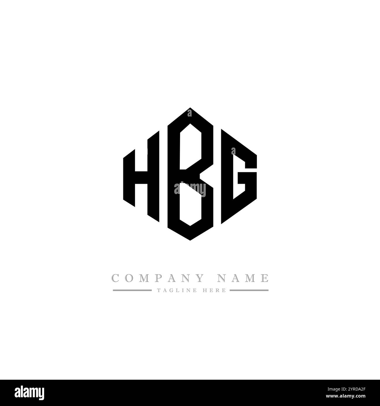 HBG letter logo design with polygon shape. HBG polygon and cube shape logo design. HBG hexagon ...