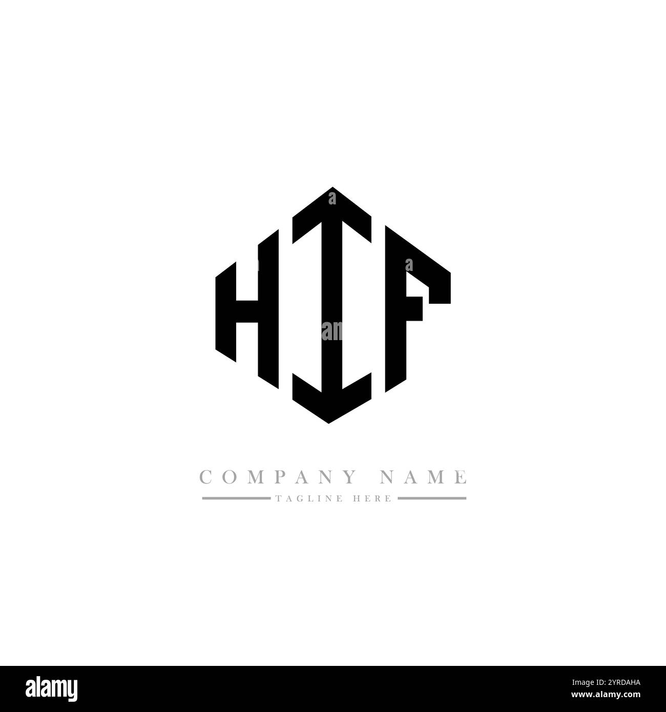 HIF letter logo design with polygon shape. HIF polygon and cube shape ...