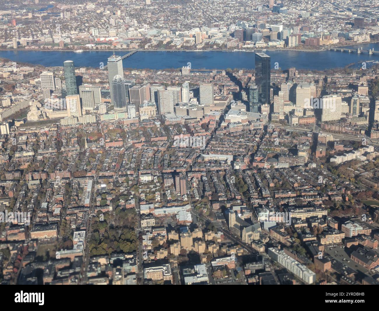 The City of Boston as seen from the sky Stock Photo - Alamy