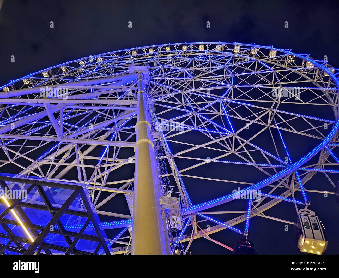 Mexico City, Mexico - Mar 20 2024: Night view of the Aztlan 360 Wheel ...