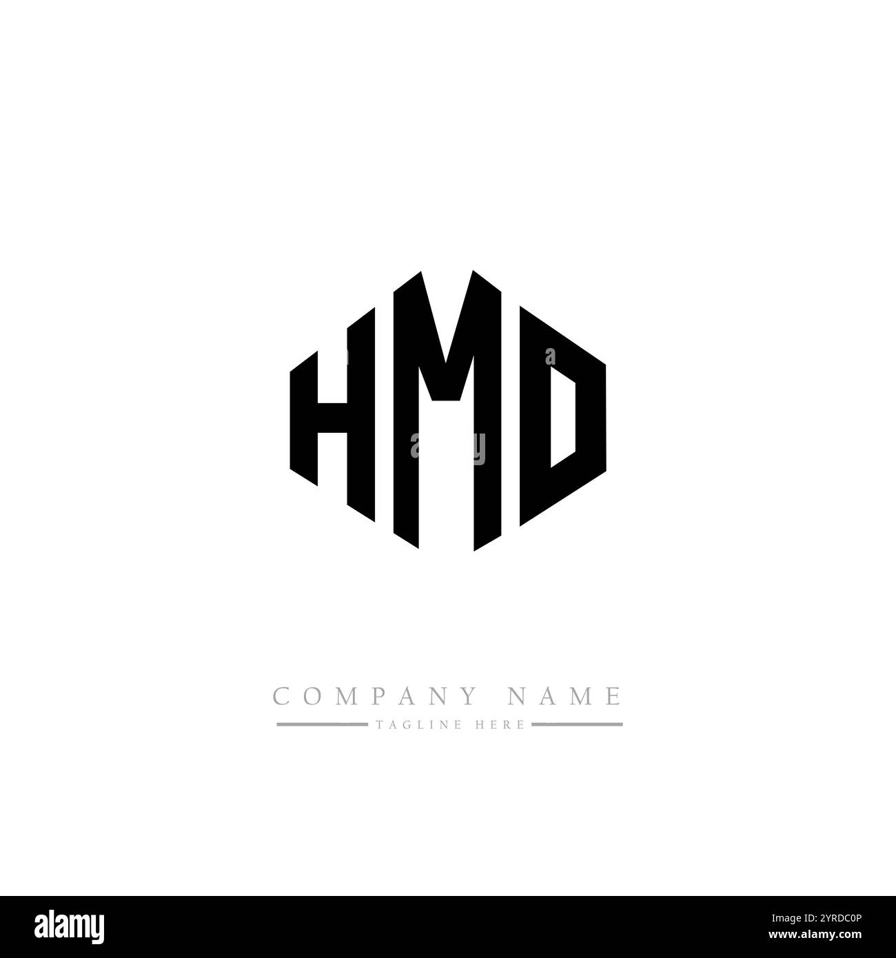 HMO letter logo design with polygon shape. HMO polygon and cube shape ...
