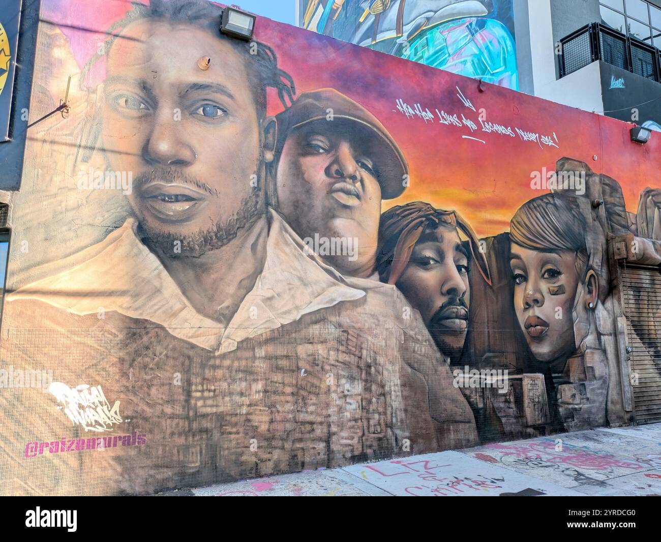 Colourful street art in Miami Wynwood Stock Photo - Alamy