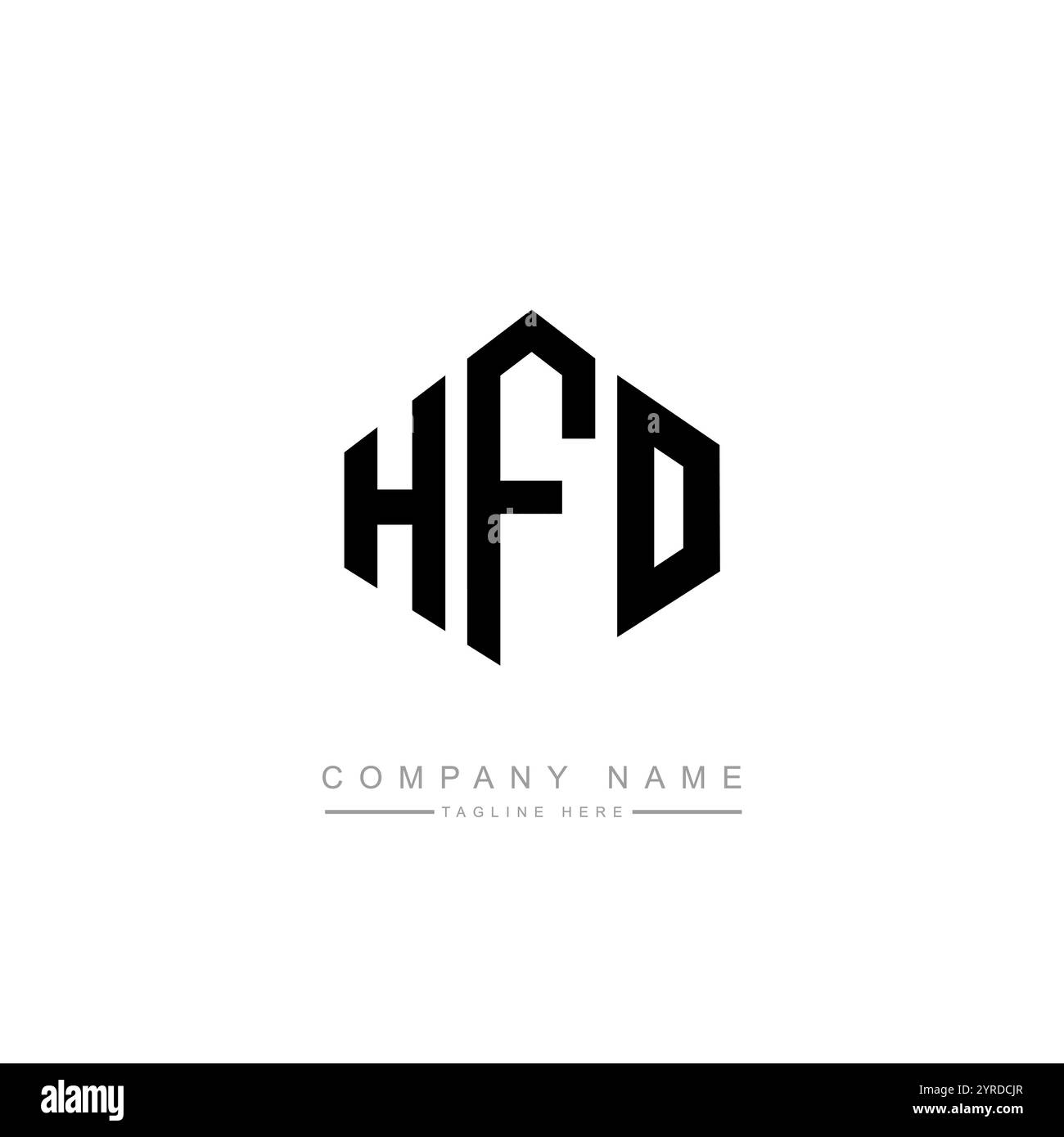 HFO letter logo design with polygon shape. HFO polygon and cube shape ...