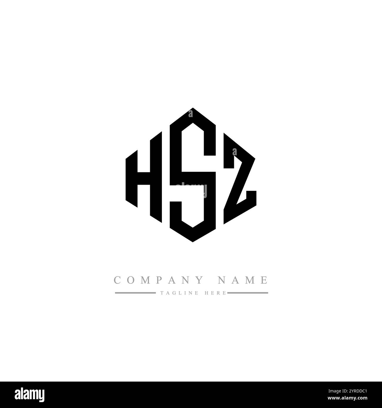 HSZ letter logo design with polygon shape. HSZ polygon and cube shape ...