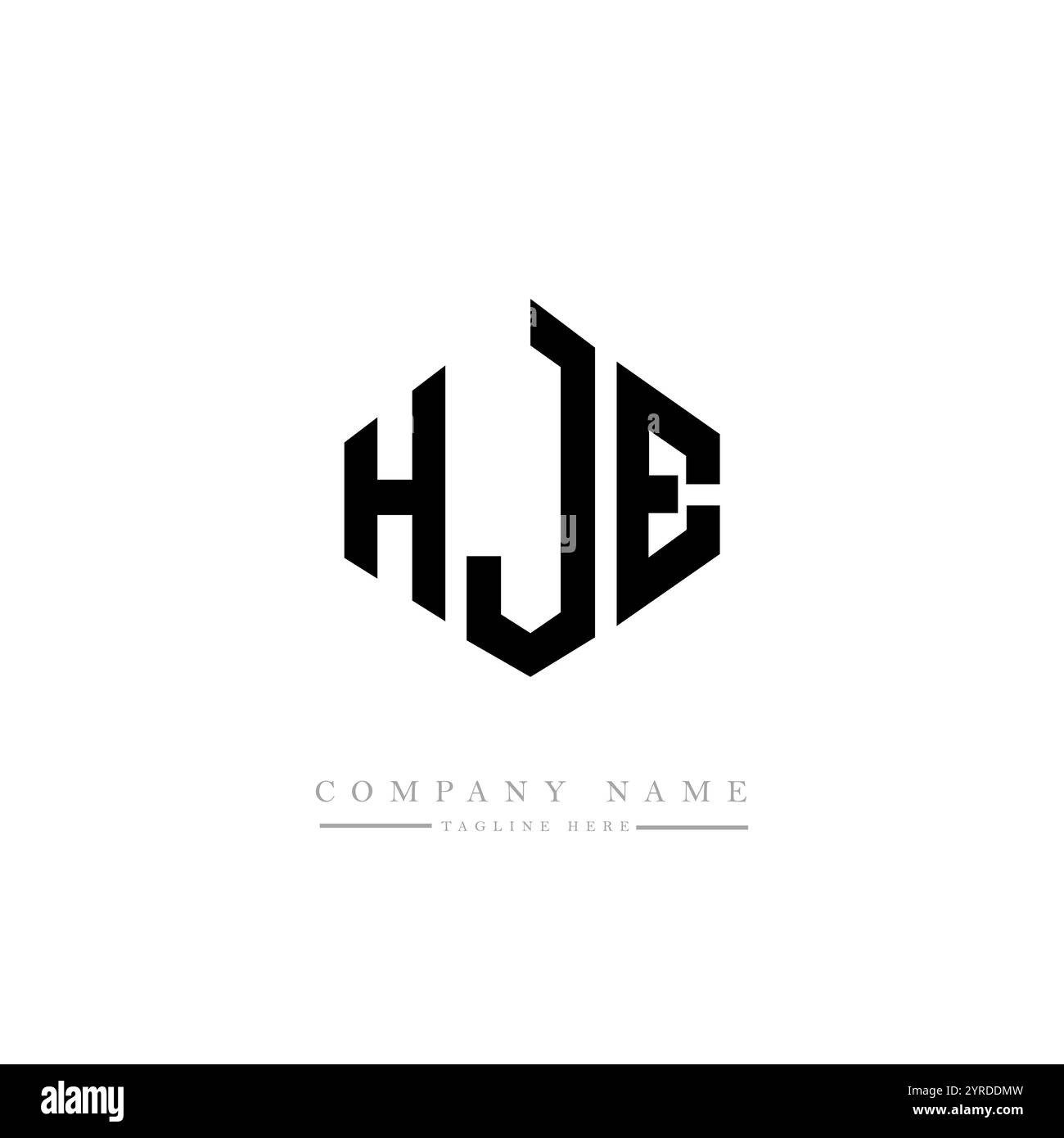 HJE letter logo design with polygon shape. HJE polygon and cube shape ...