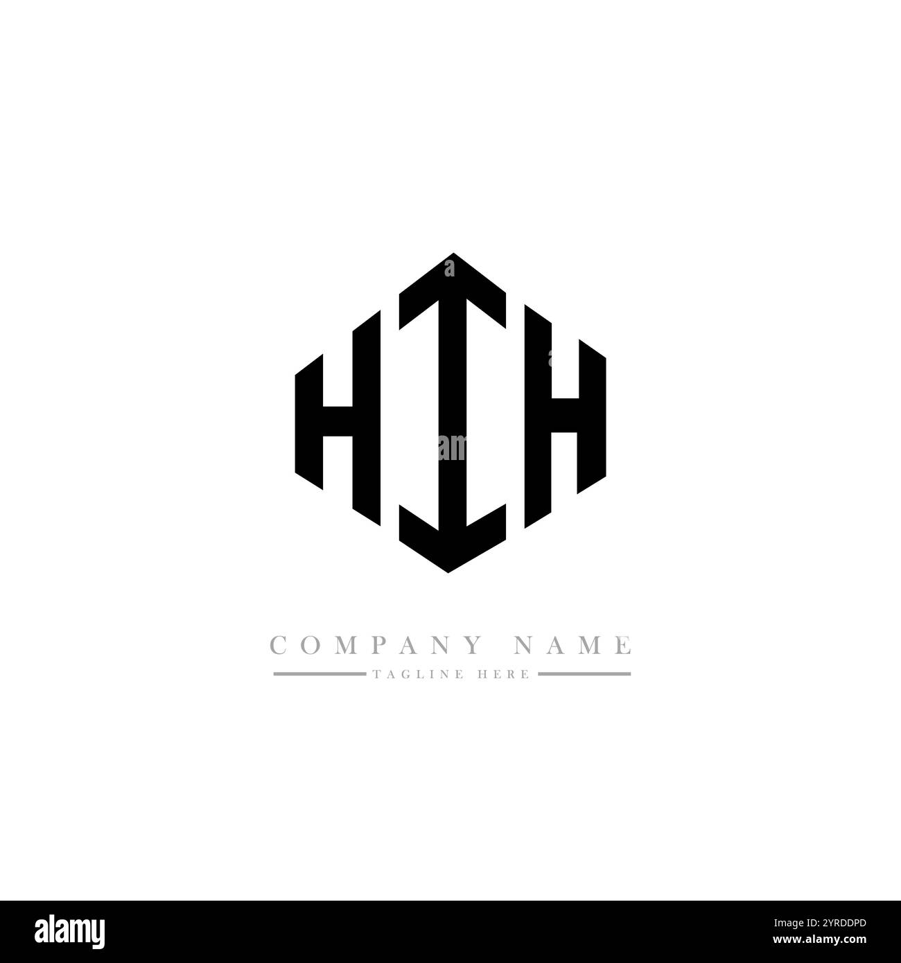 HIH letter logo design with polygon shape. HIH polygon and cube shape ...