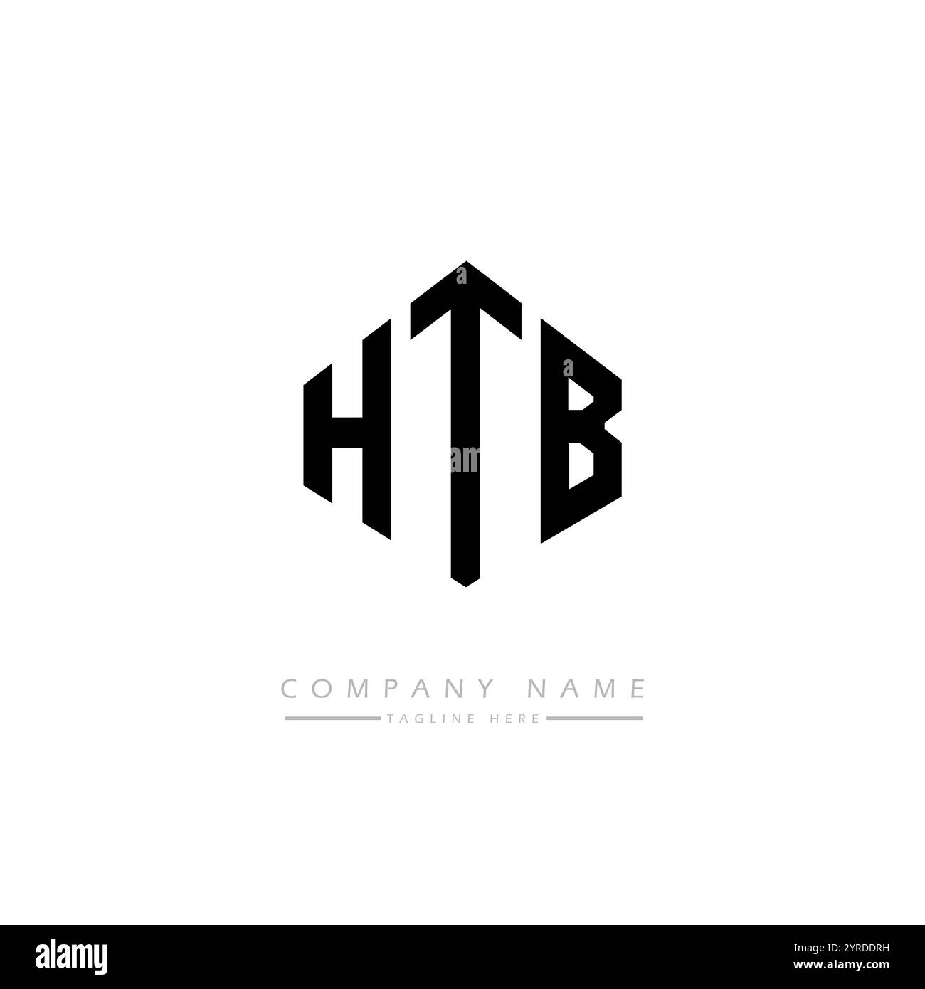 HTB letter logo design with polygon shape. HTB polygon and cube shape ...