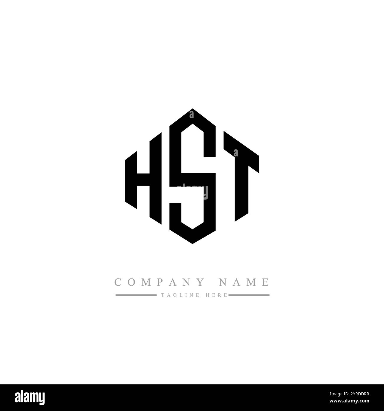 HST letter logo design with polygon shape. HST polygon and cube shape ...
