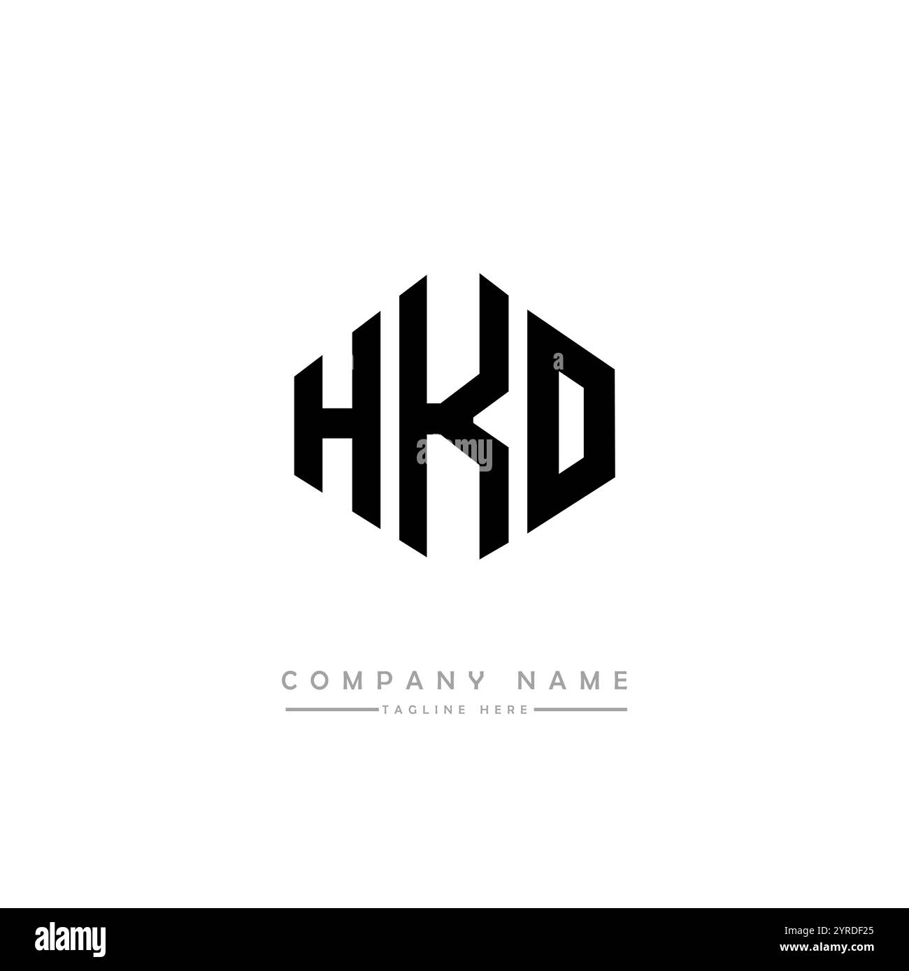 HKO letter logo design with polygon shape. HKO polygon and cube shape ...