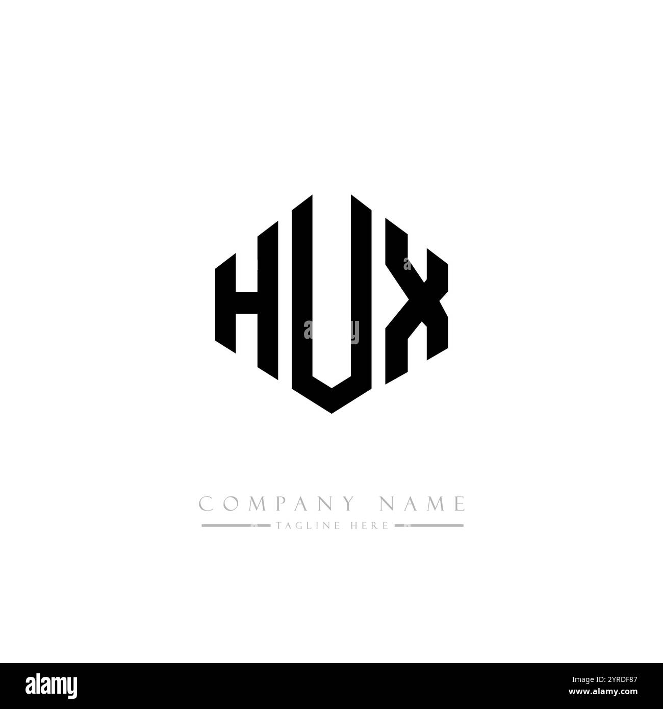 Hux logo design Black and White Stock Photos & Images - Alamy