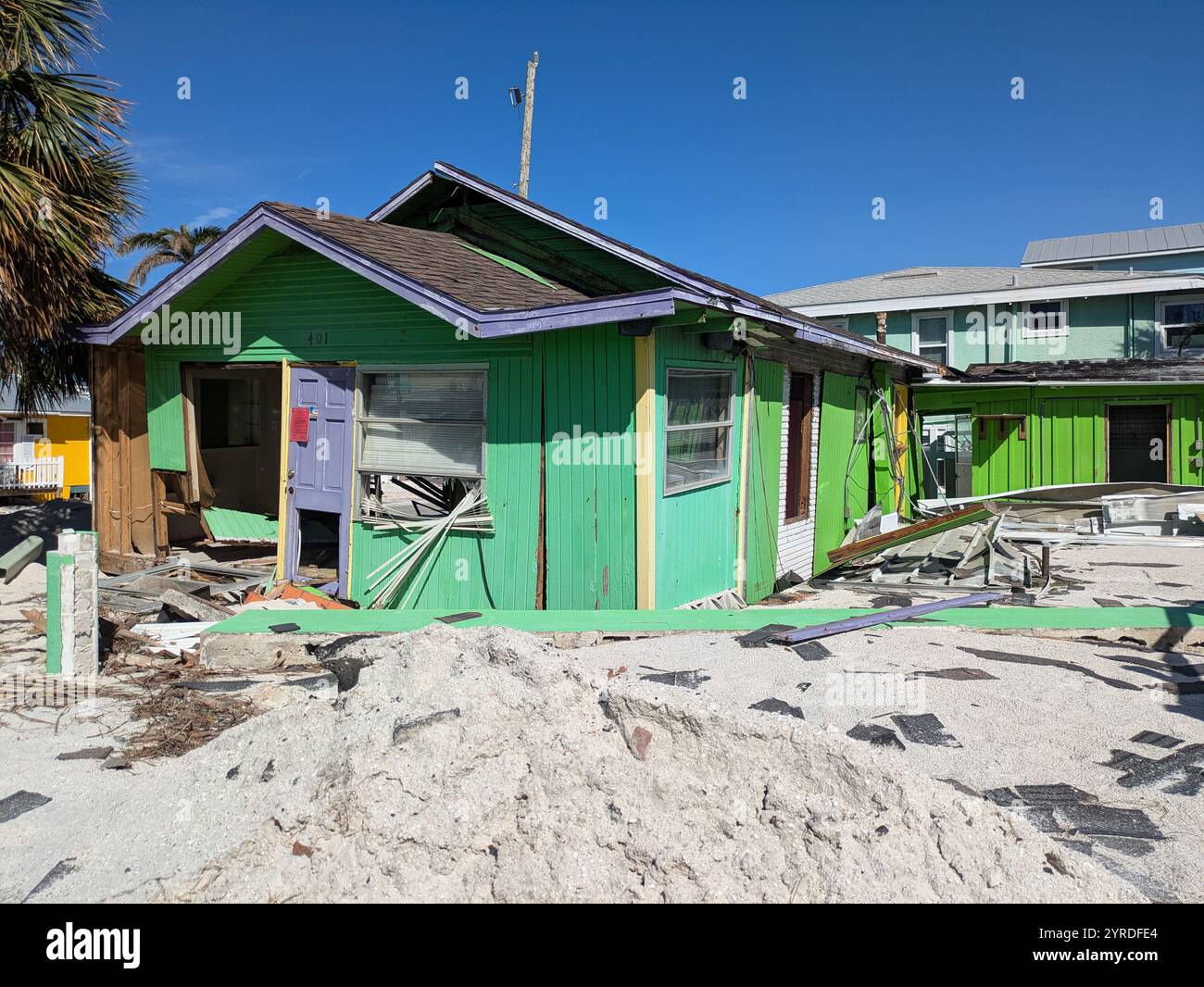 post storm damage in florida Stock Photo - Alamy