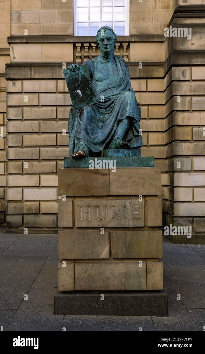 Scottish Philosopher David Hume Statue, Edinburgh, Scotland, UK Stock ...