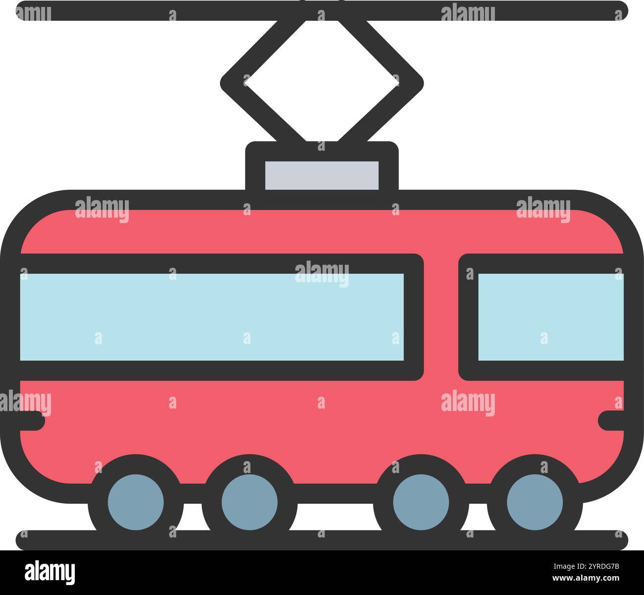 Tram icon vector image. Suitable for mobile application web application ...