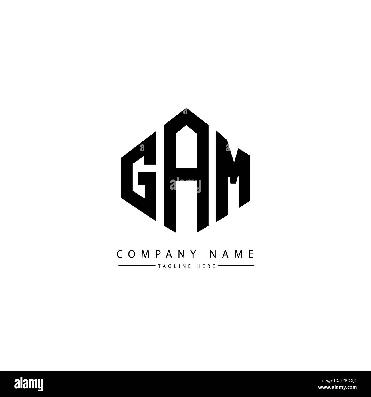 GAM letter logo design with polygon shape. GAM polygon and cube shape ...