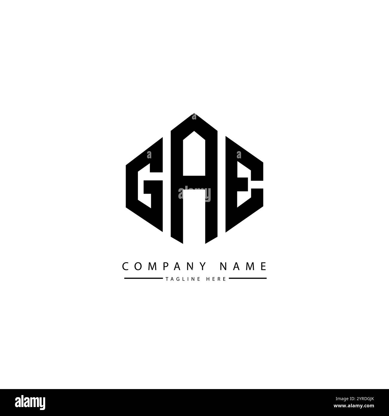 GAE letter logo design with polygon shape. GAE polygon and cube shape ...