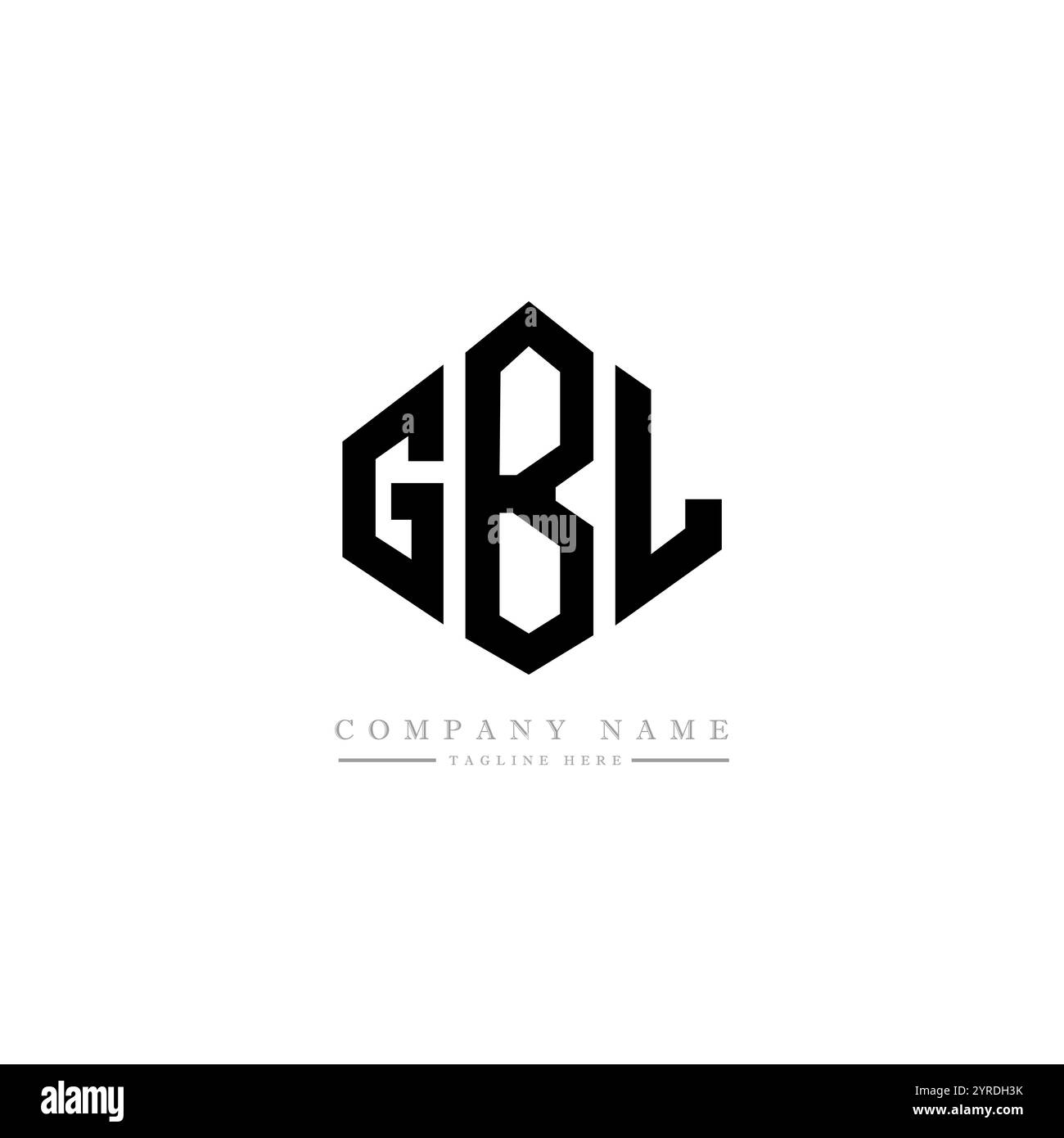 GBL letter logo design with polygon shape. GBL polygon and cube shape logo design. GBL hexagon ...