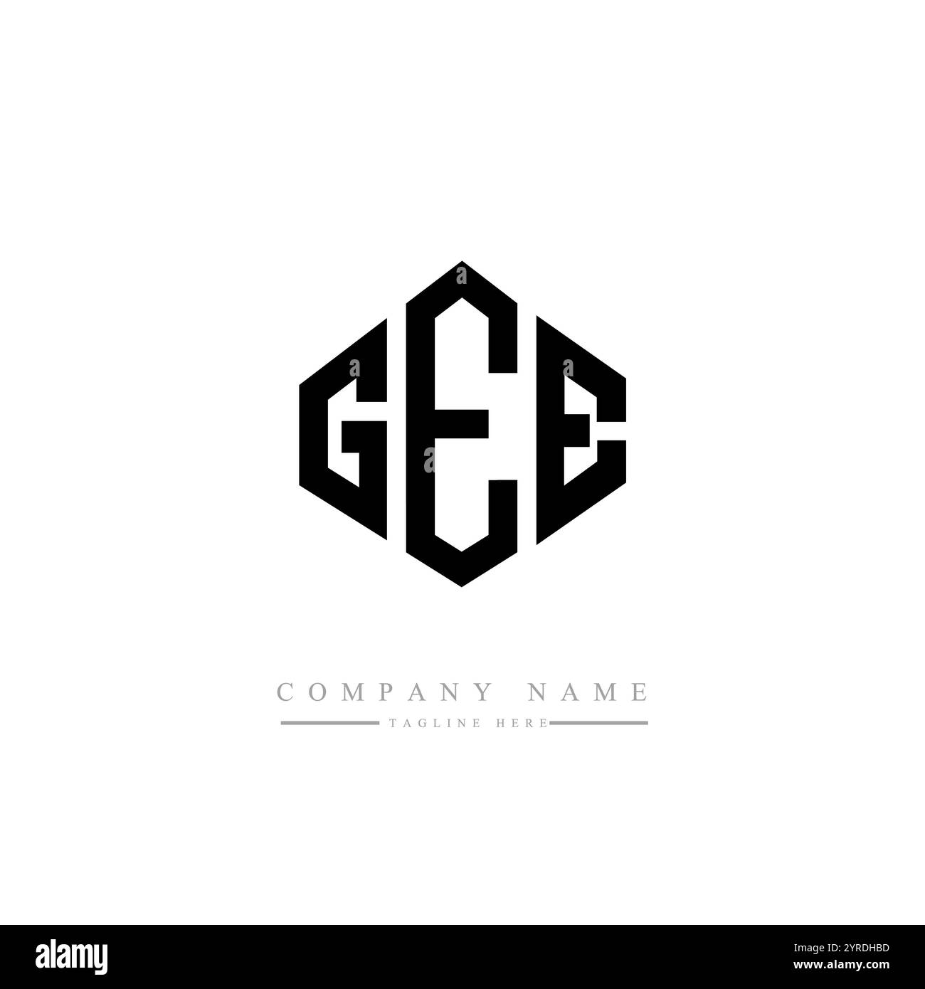 GEE letter logo design with polygon shape. GEE polygon and cube shape ...