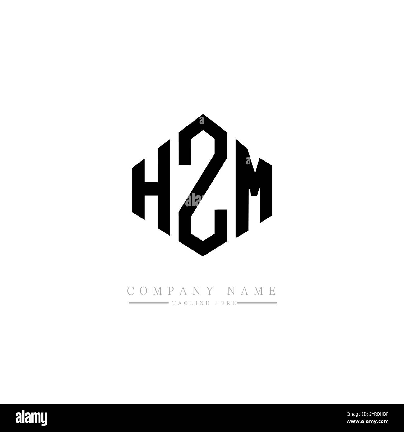 HZM letter logo design with polygon shape. HZM polygon and cube shape logo design. HZM hexagon ...