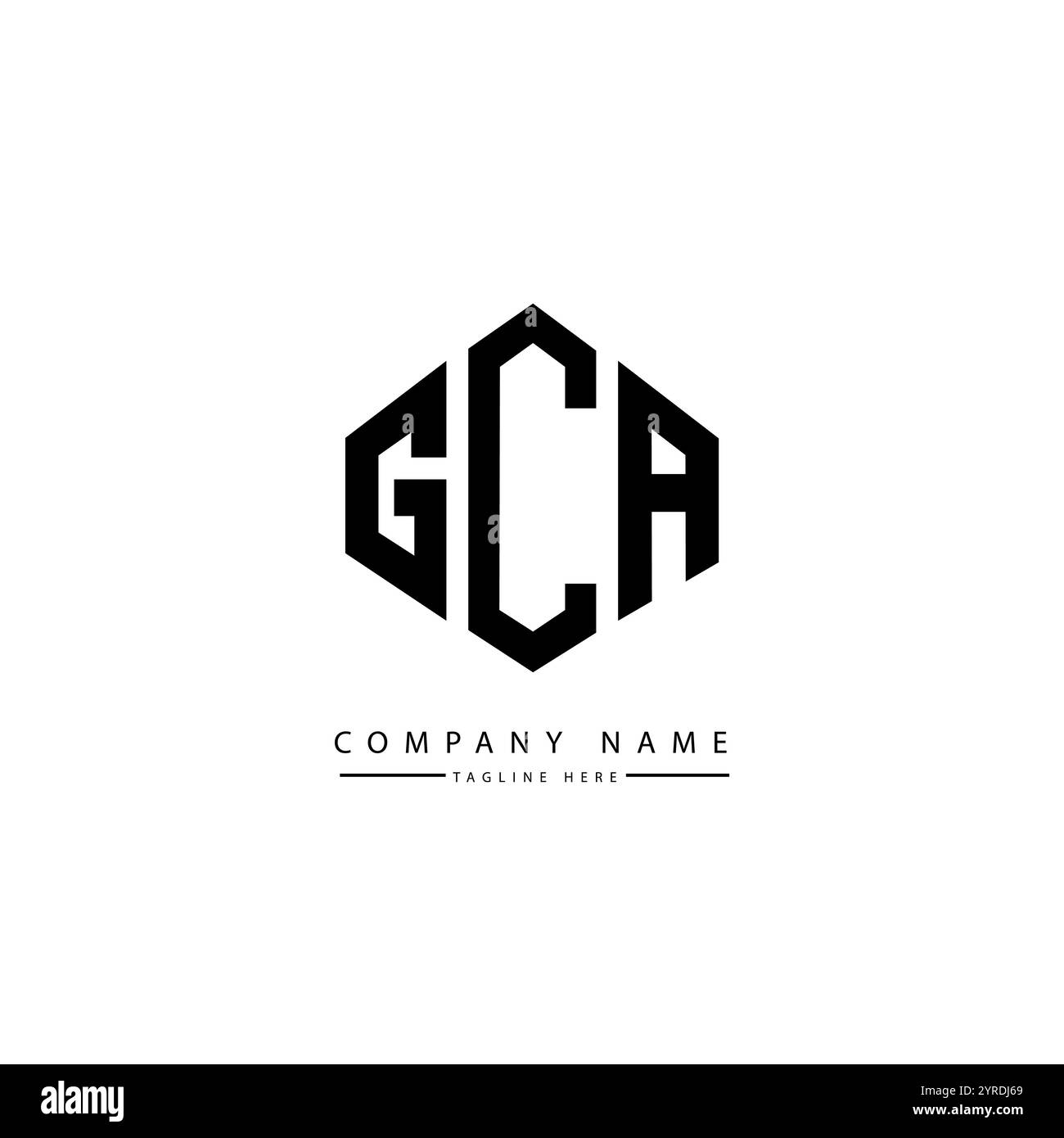 GCA letter logo design with polygon shape. GCA polygon and cube shape ...