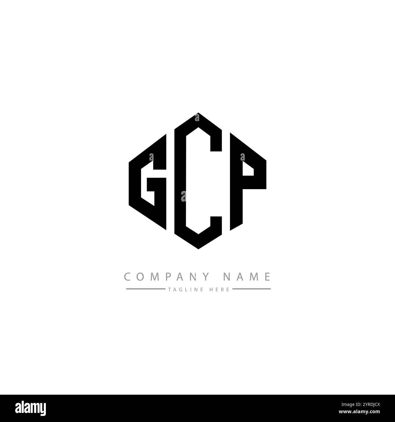 GCP letter logo design with polygon shape. GCP polygon and cube shape ...