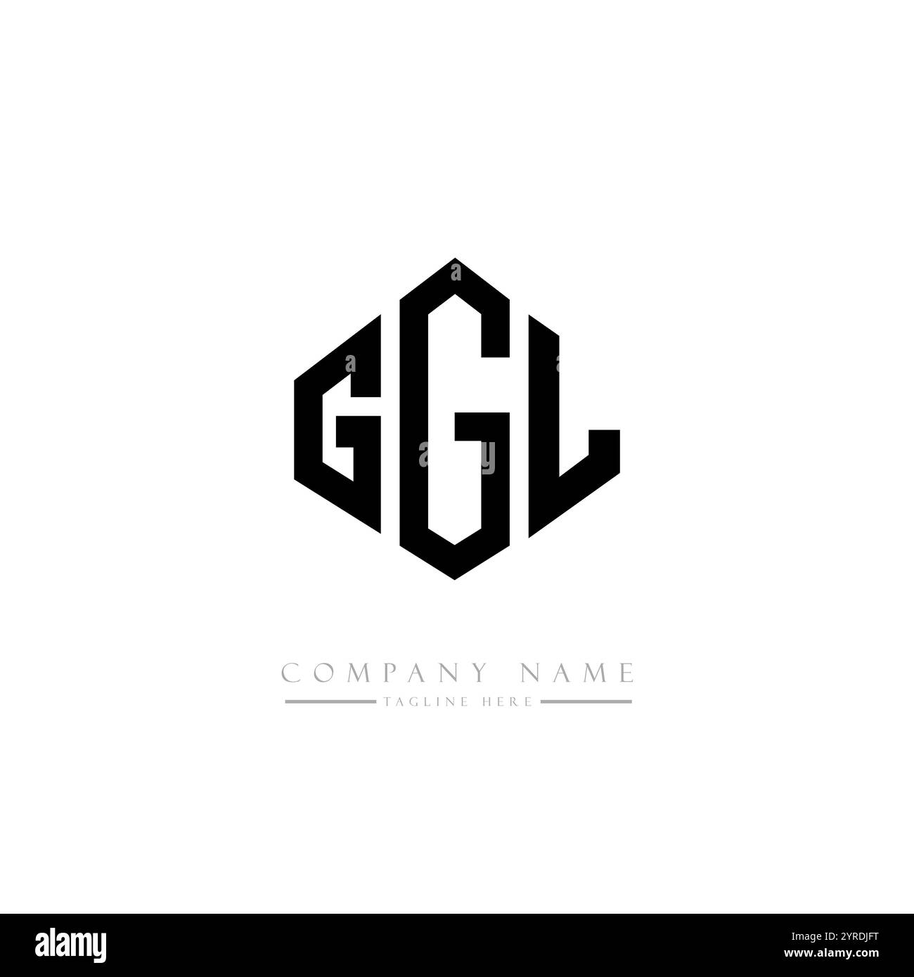 GGL letter logo design with polygon shape. GGL polygon and cube shape ...